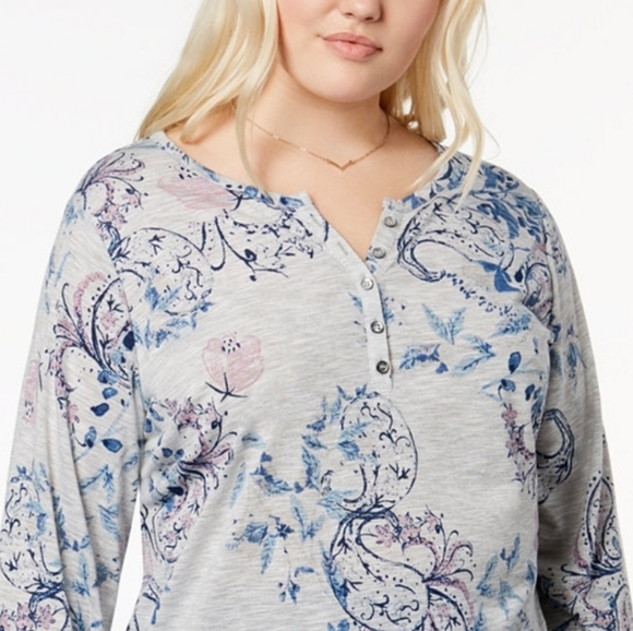 Style & Co. | Tops | New Style Co Plus Size X 2x Printed Top Blouse ...